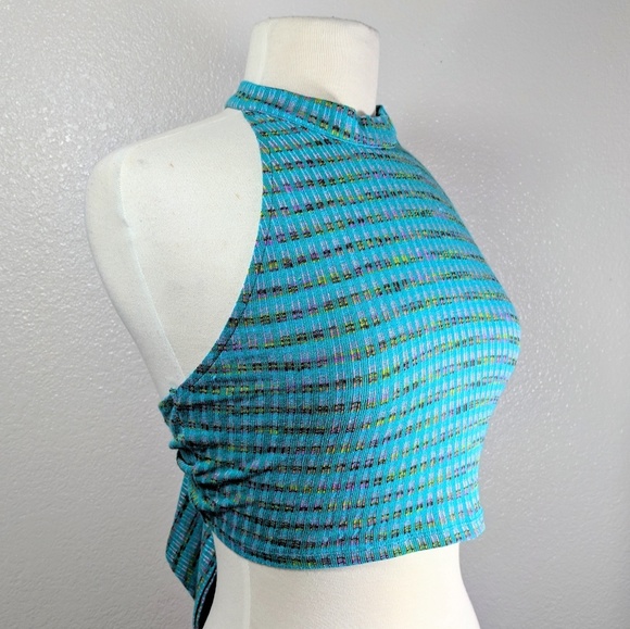 Rehab | Tops | Rehab High Neck Low Back Halter Tie Crop Top | Poshmark